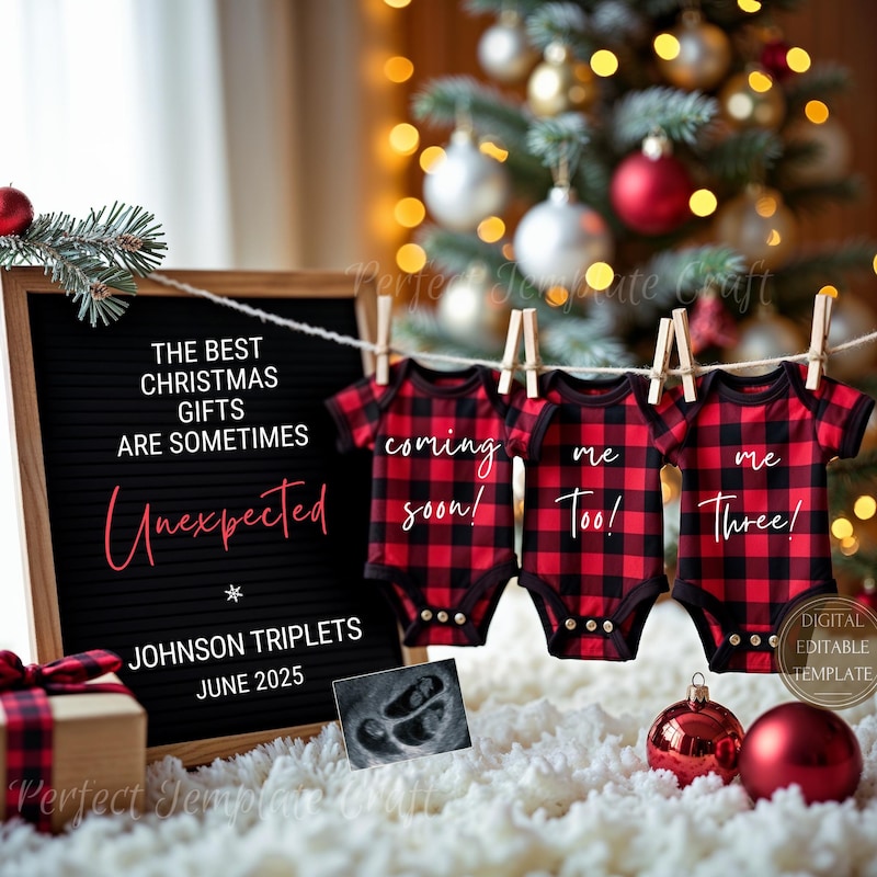 Triplets Christmas - Etsy