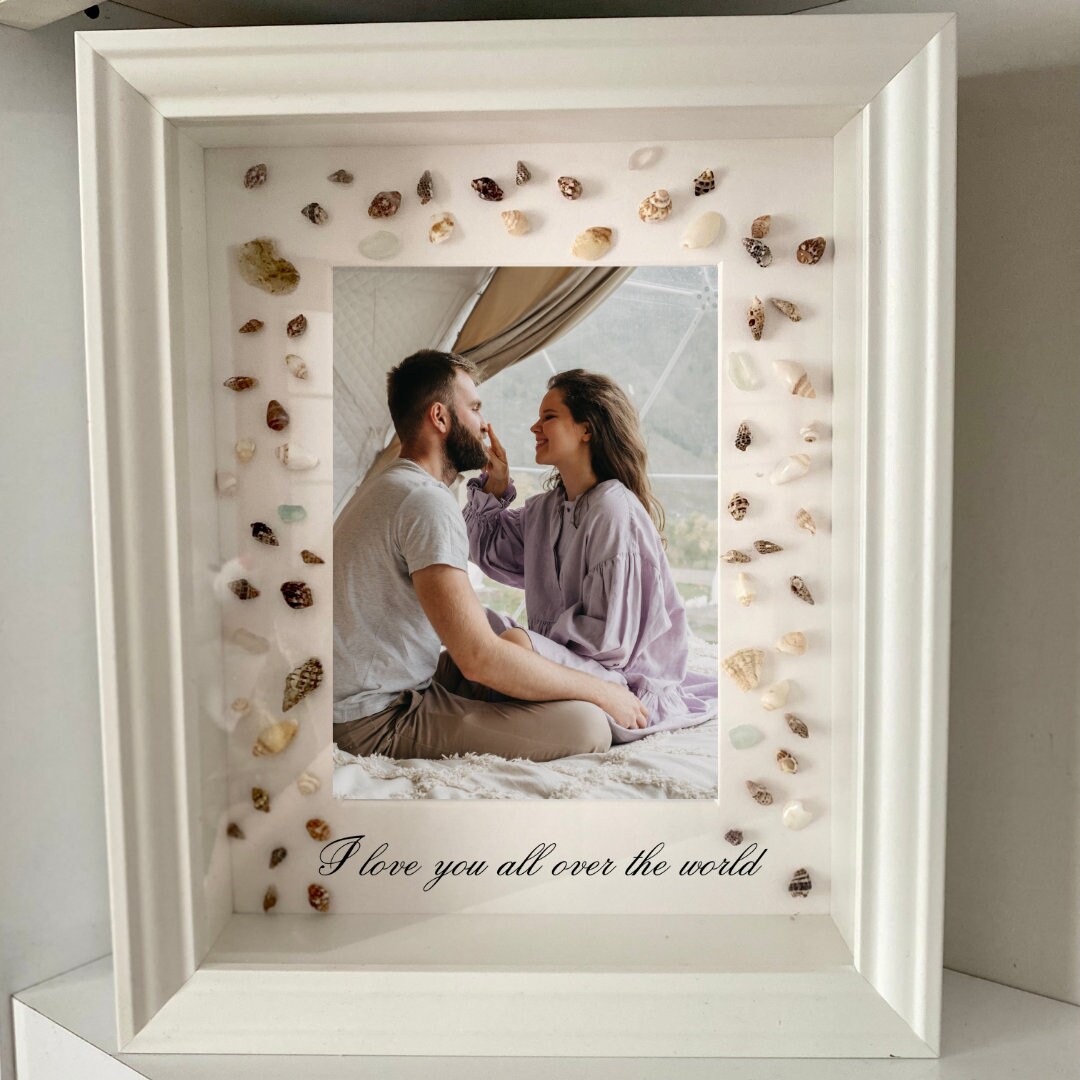 White Customizable Shell Frame, Carefully Selected Seashells, Wood - Etsy
