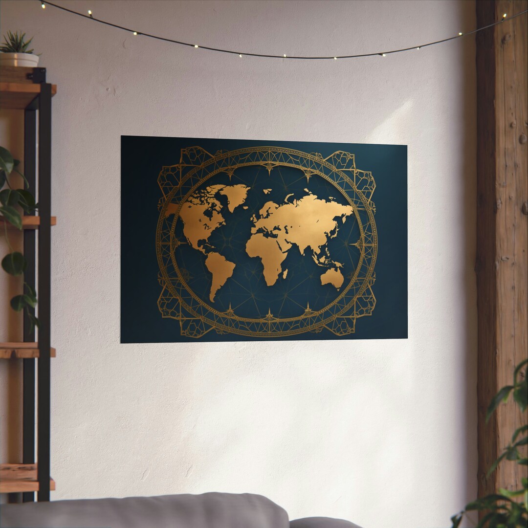 World Map Matte Horizontal Posters - Etsy