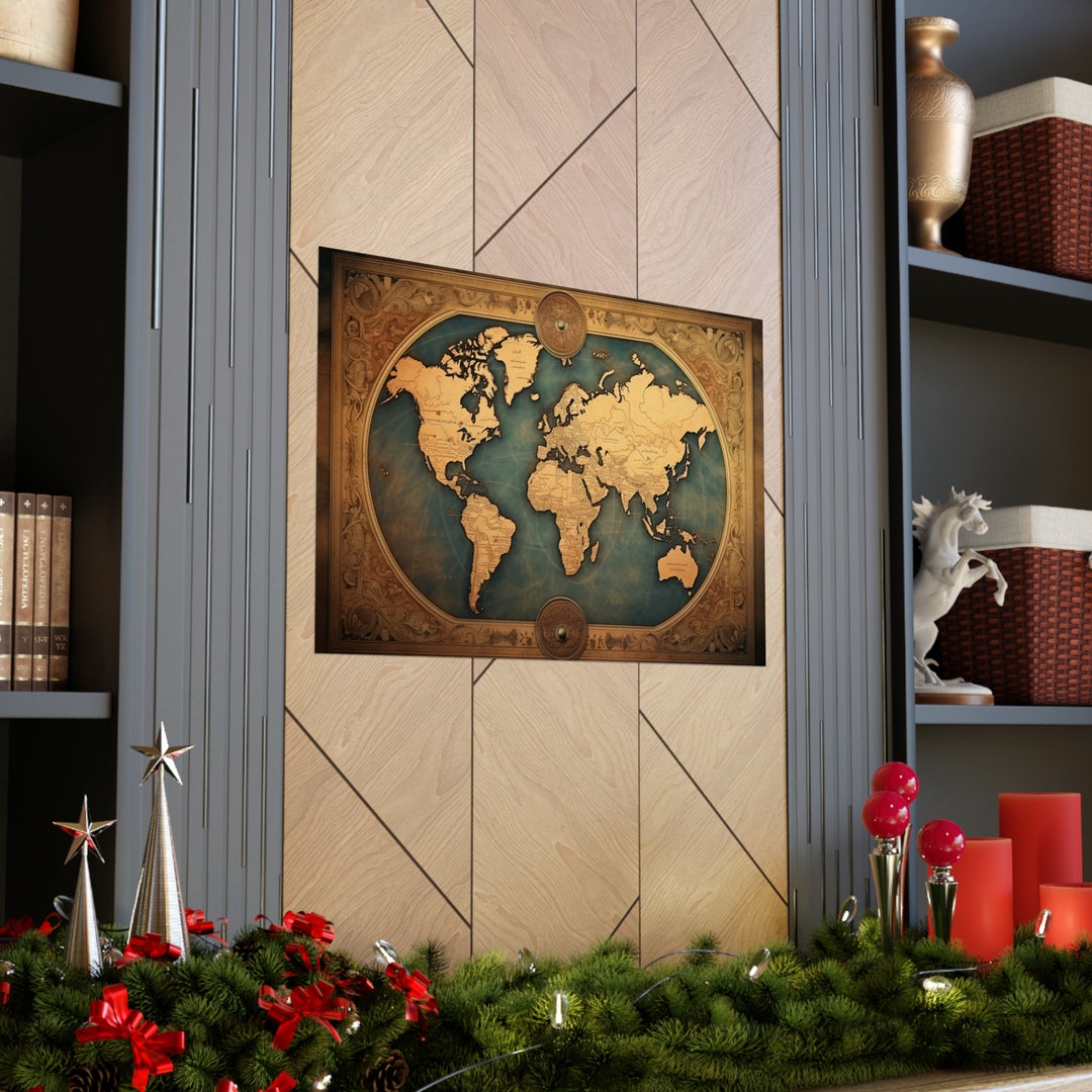 World Map Matte Horizontal Posters - Etsy