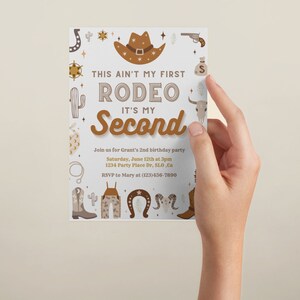 Rodeo Theme Birthday, Customizable Ain't My First Rodeo, It's My Second ...