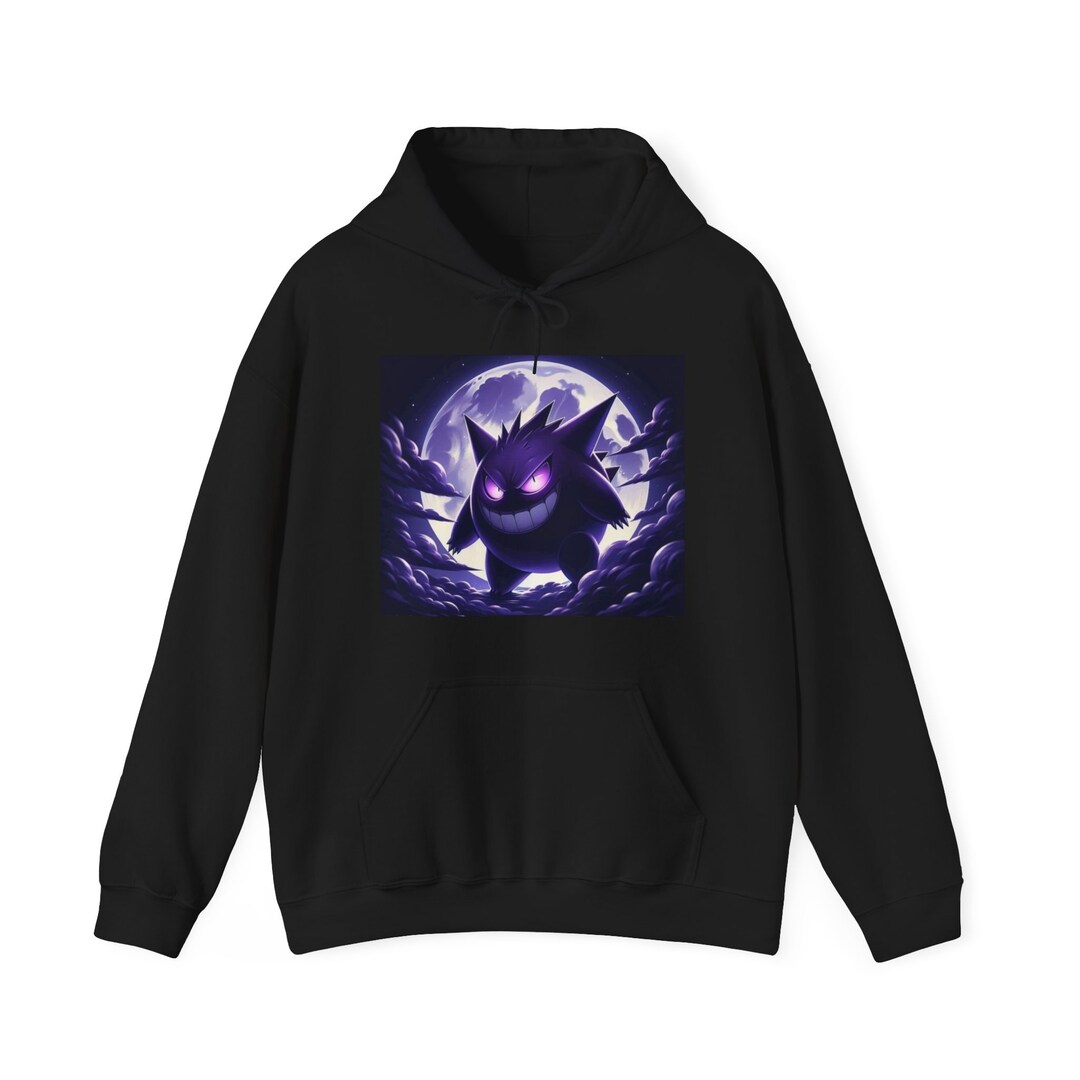 Shadow Chic: Gengar-inspired Hoodie - Etsy