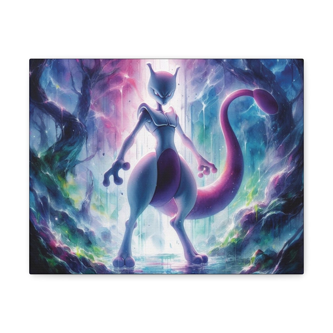 The Most Powerful: Mewtwo Canvas Art - Etsy