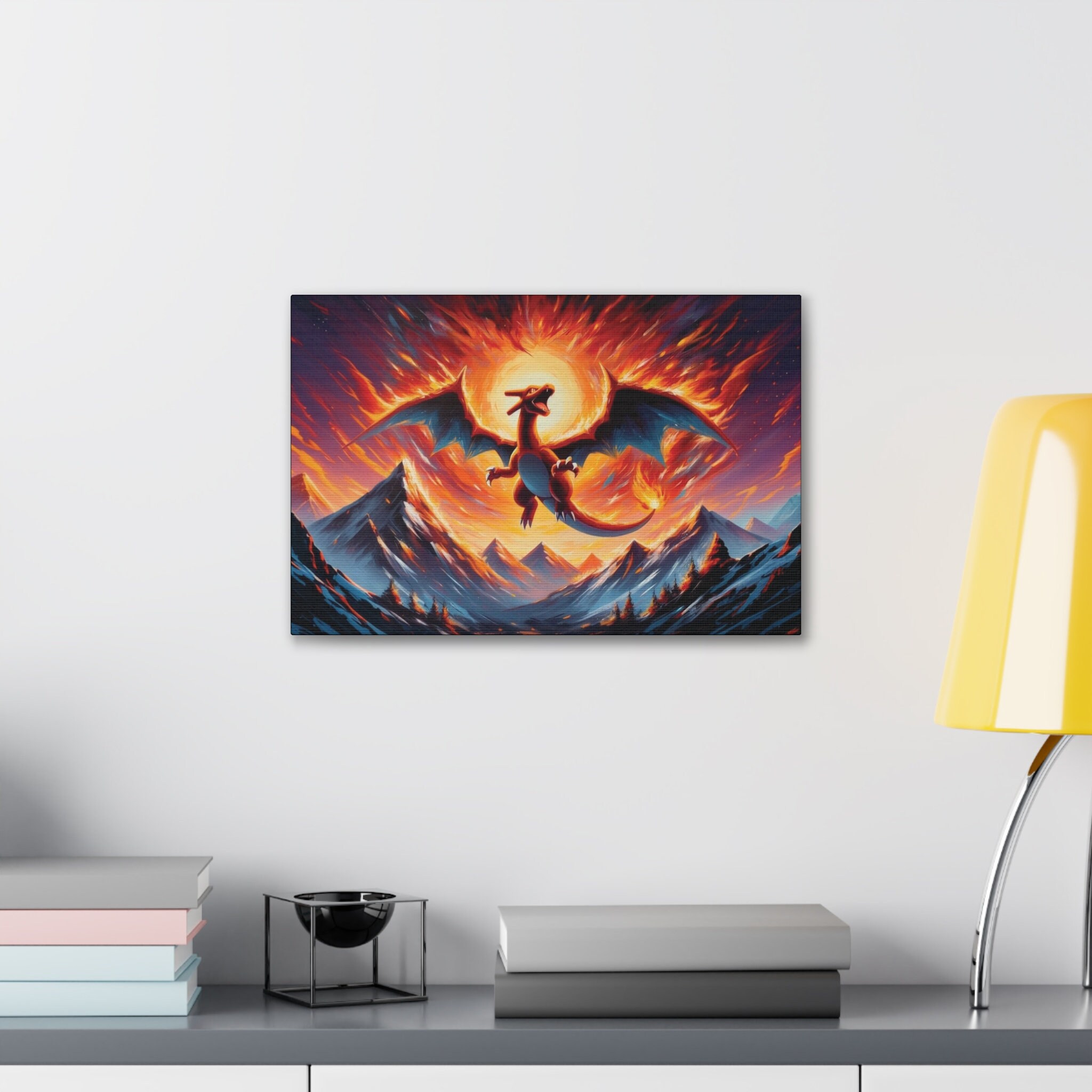 Fiery Charm: Charizard Canvas Art - Etsy