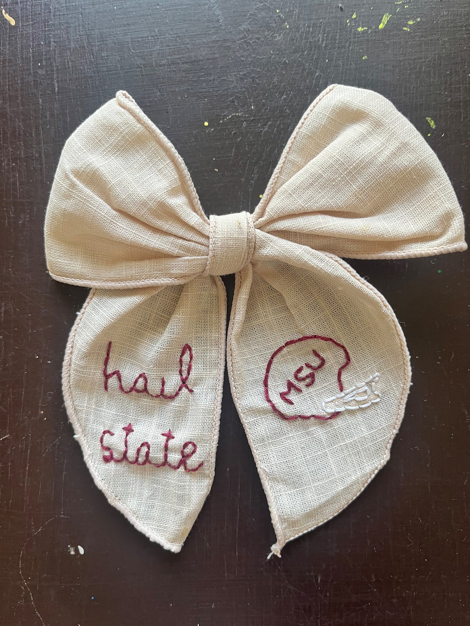 Custom Hand Embroidered Bows - Etsy