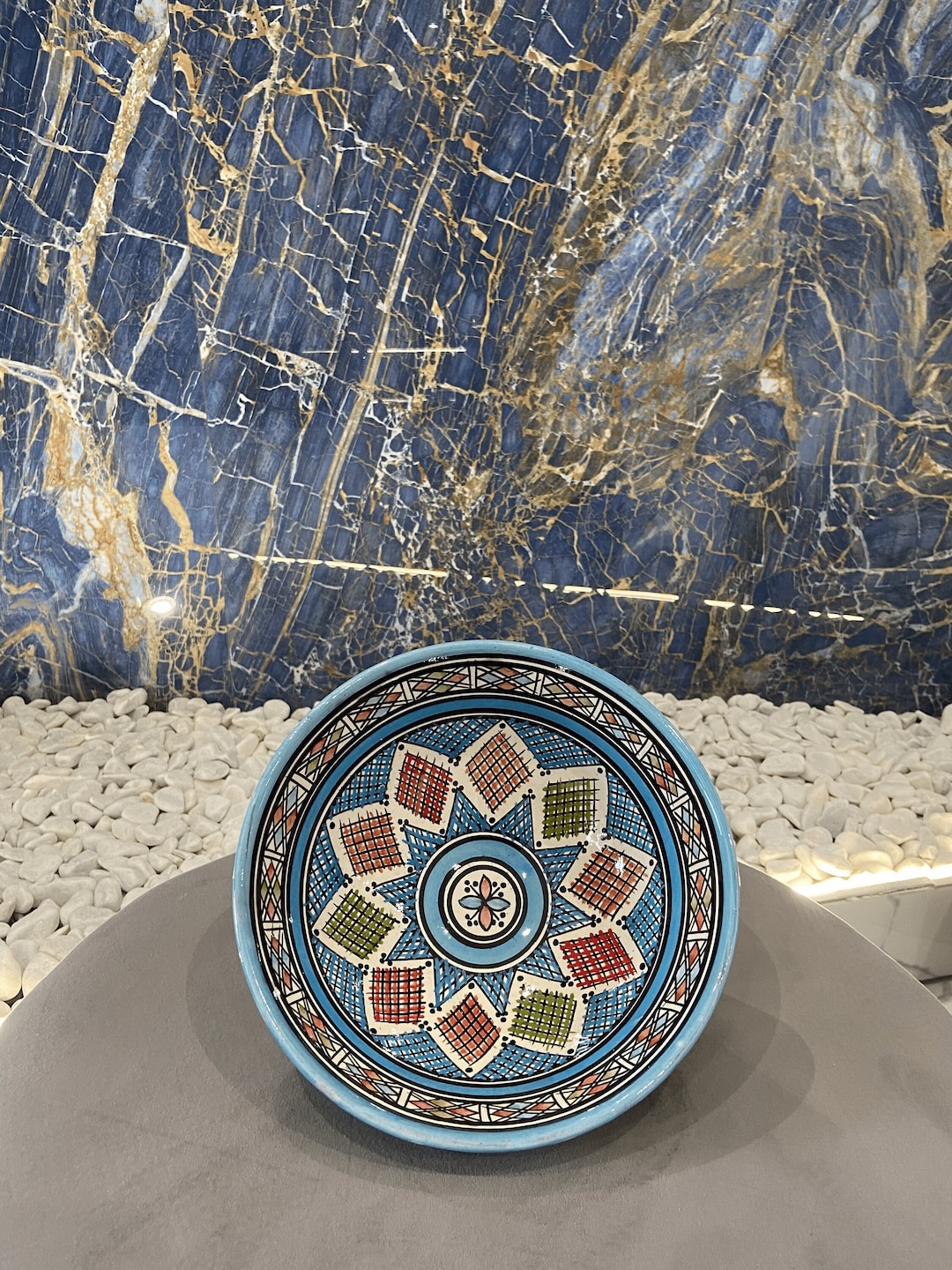 Berber Ceramic Salad Bowl From Safi moroccan Handmade and Hand Painted ...