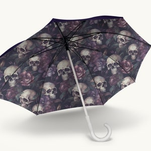 Floral Macabre Pattern Pack, 6 Seamless Pattern With Flowers and Skulls ...