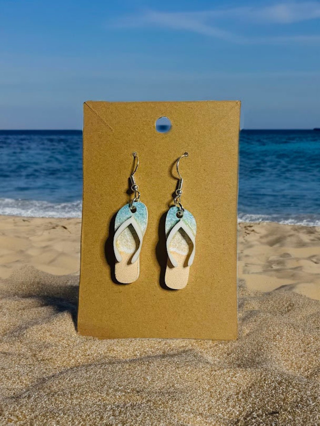 Beach Mini Flip Flop Earrings, Laser Cut Acrylic Earrings, Sandel ...
