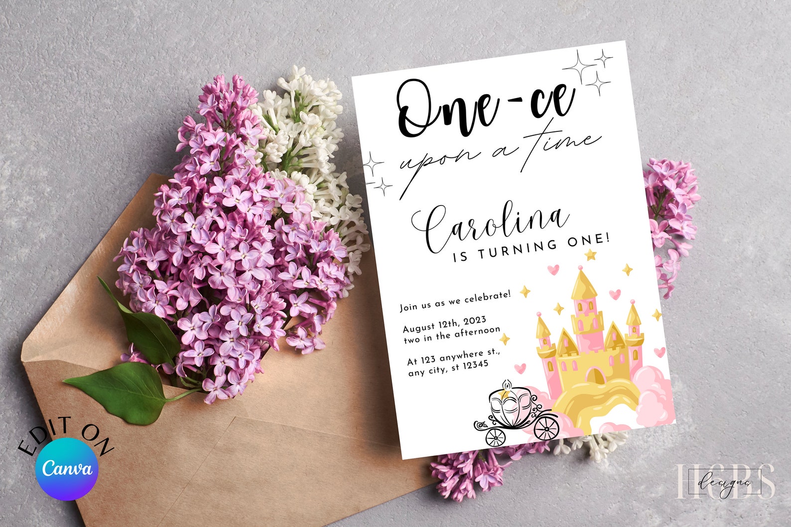 Printable & Digital Editable Invitation One-ce Upon A Time First ...