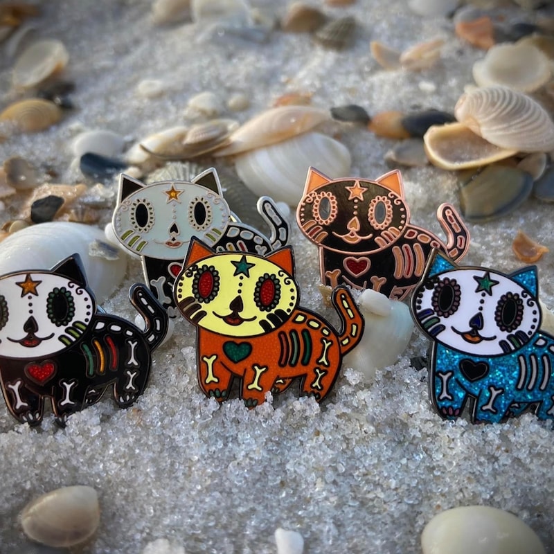 Day of the Dead Metal Cat - Etsy