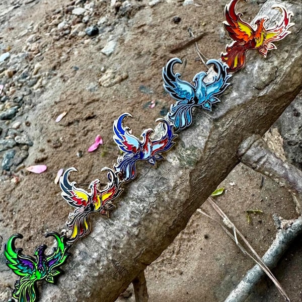Phoenix Pin - Etsy
