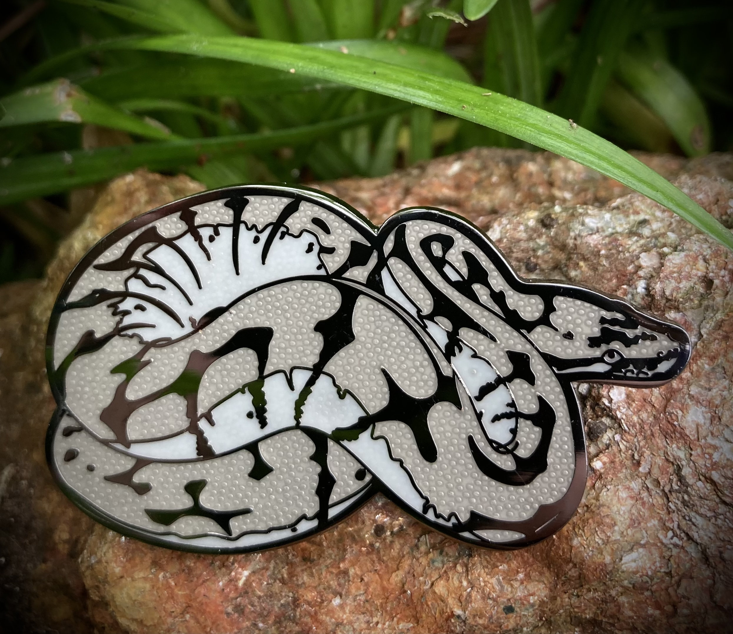 Ball Python Snake Metal Enamel Lapel Pin Joliff Axanthic - Etsy