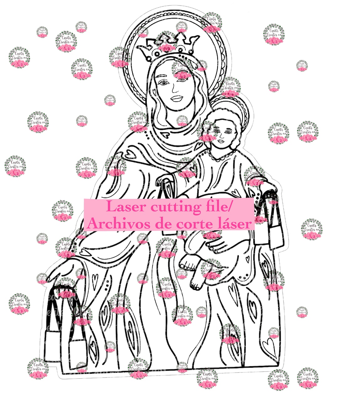 Virgen Del Carmen, Virgen Del Carmen SVG, Virgin of Carmen, Virgin of ...