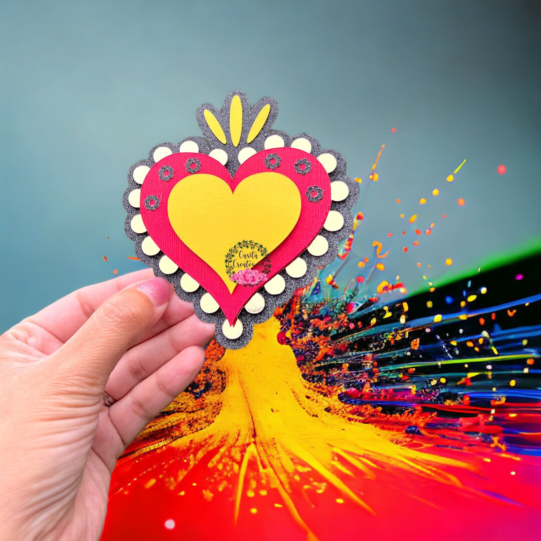 Milagro Corazon SVG, Sacred Heart SVG, Día De Los Muertos, Day of the ...