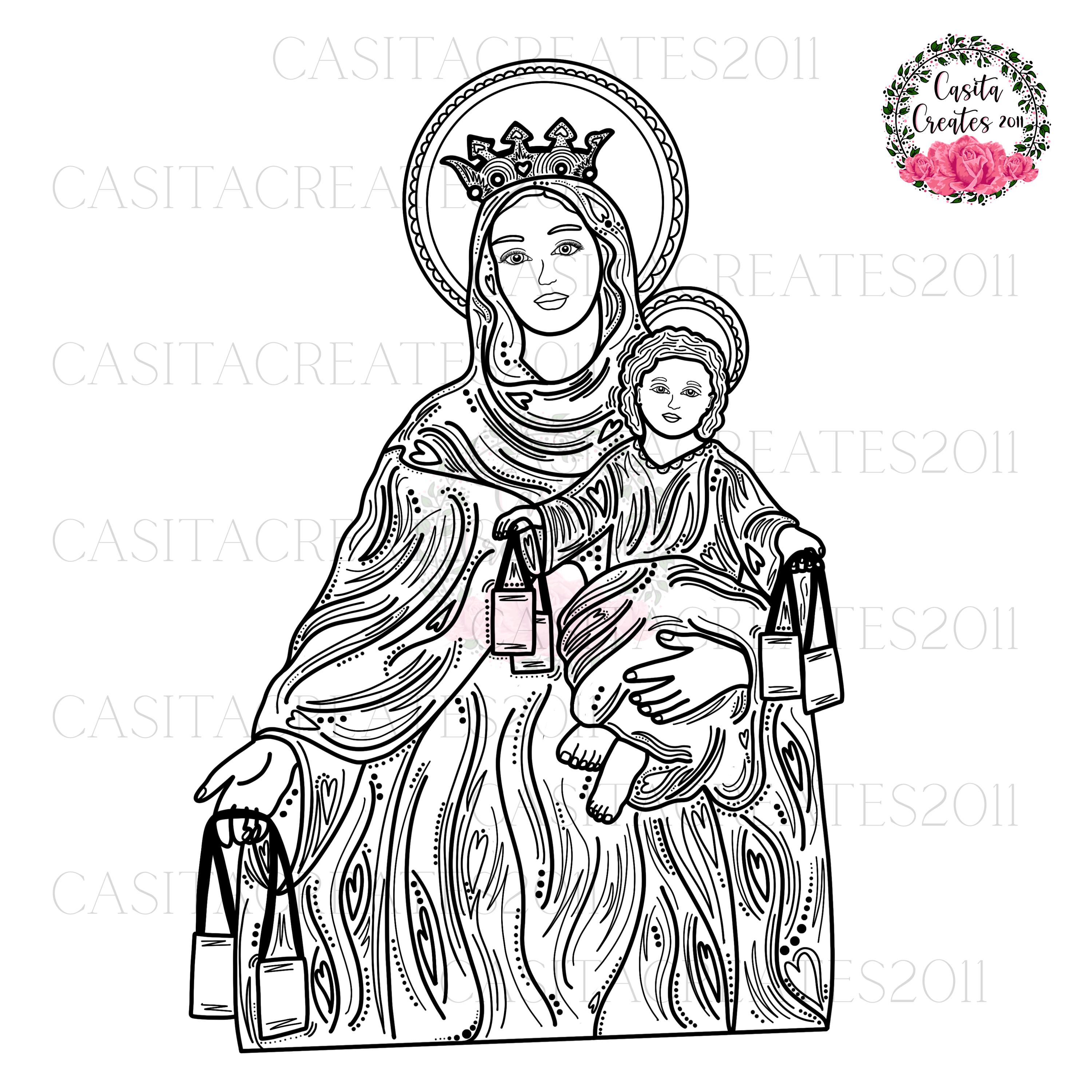 Virgen Del Carmen PNG, Virgen Del Carmen SVG, Virgin of Carmen, Our ...