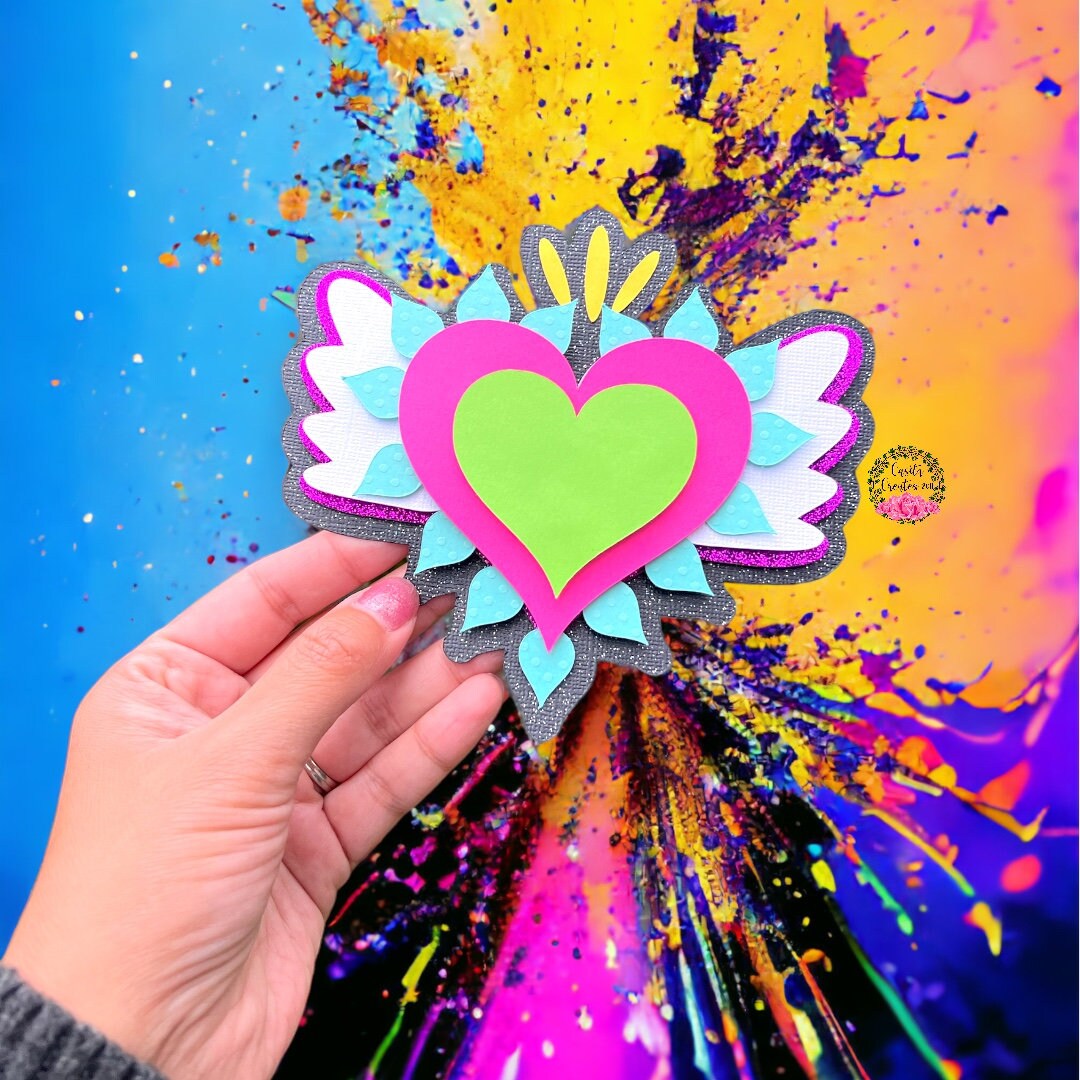 Milagro Corazon SVG, Sacred Heart SVG, Día De Los Muertos, Day of the ...