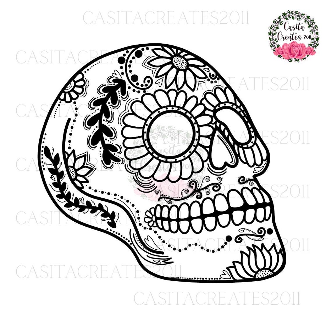 Sugar Skull, Sugar Skull PNG, Calavera, Calavera PNG, Día De Los ...
