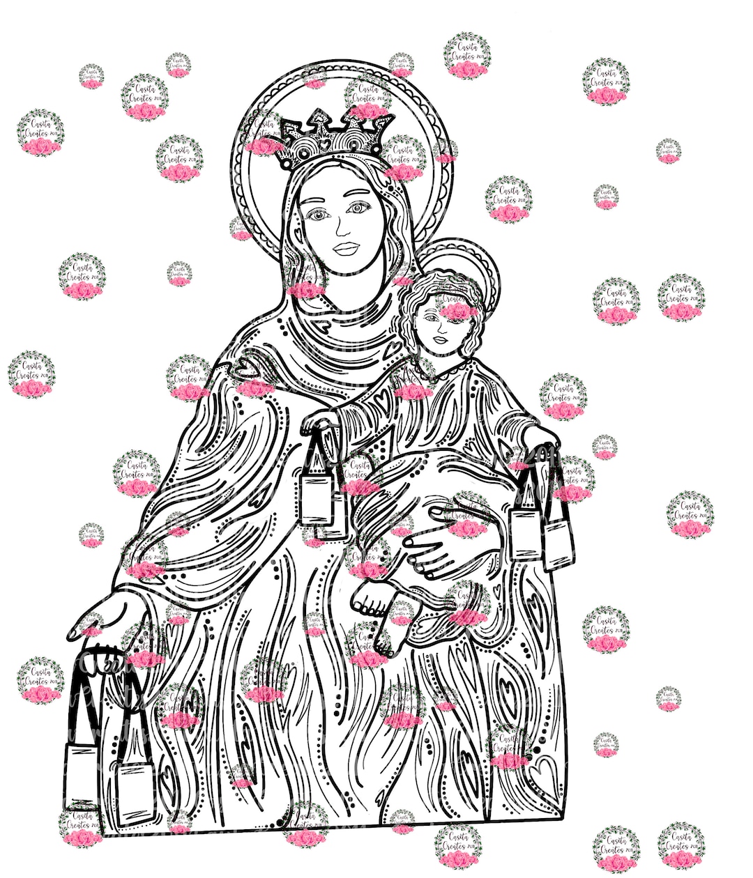 Virgen Del Carmen PNG, Virgen Del Carmen SVG, Virgin of Carmen, Our ...