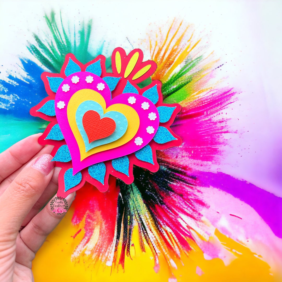 Milagro Corazon SVG, Sacred Heart SVG, Día De Los Muertos, Day of the ...