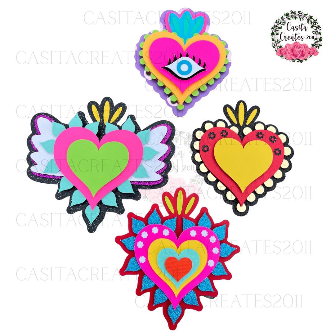 Milagro Corazon SVG, Sacred Heart SVG, Day of the Dead, Día De Los ...