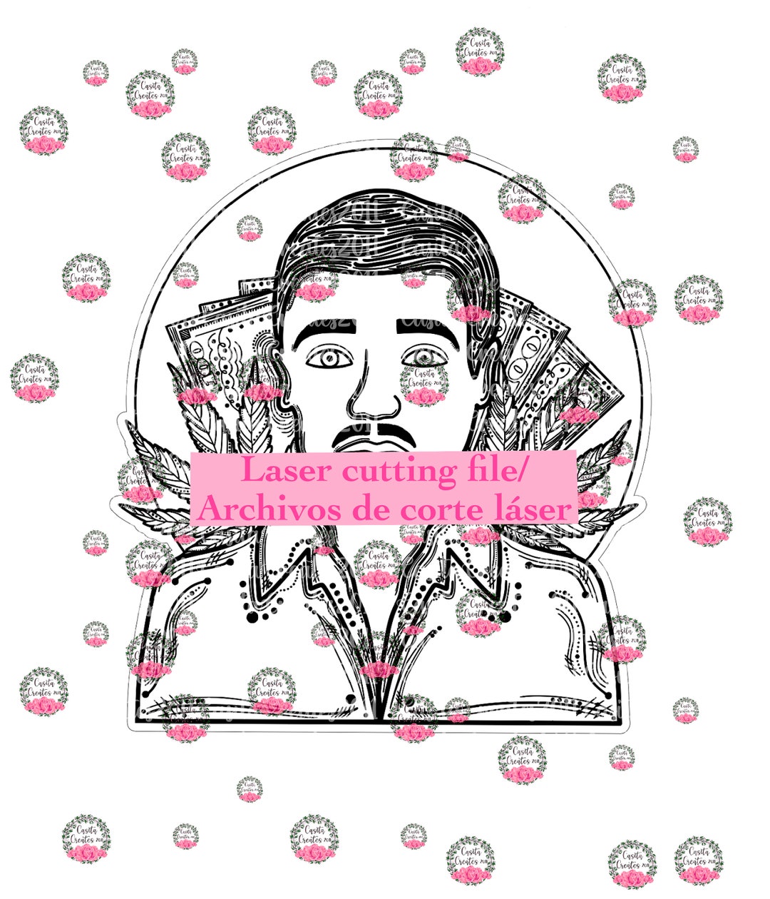 Jesús Malverde SVG, the Generous Bandit, the Angel of the Poor, El ...