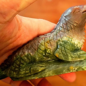 Hand Carved and One of a Kind Lizard. Reptile Sculpture of Multi ...