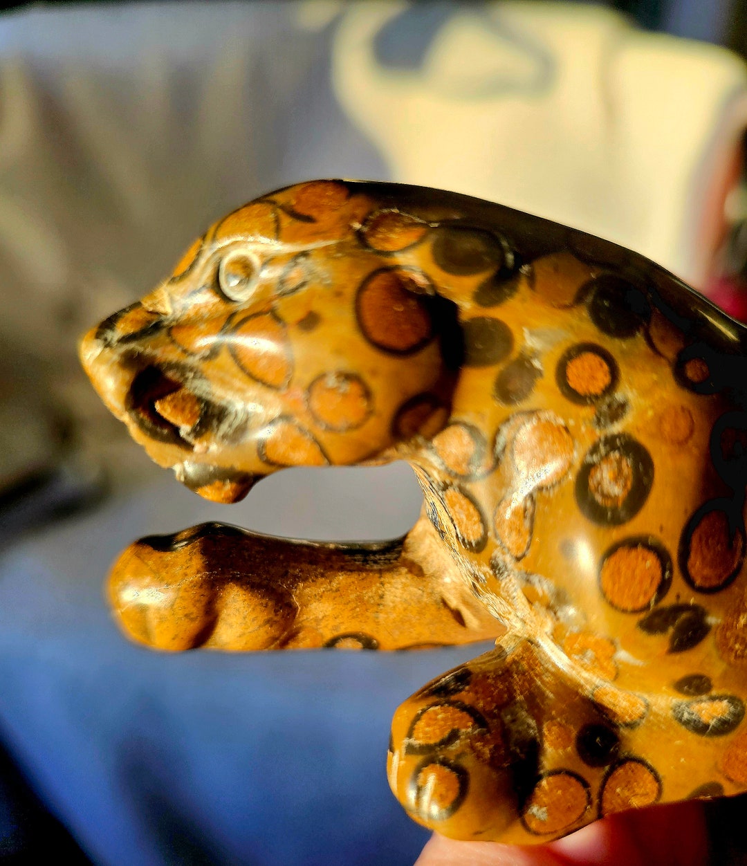 Kambaba Stone Leopard. One of a Kind. Hand Carved Big Cat. - Etsy
