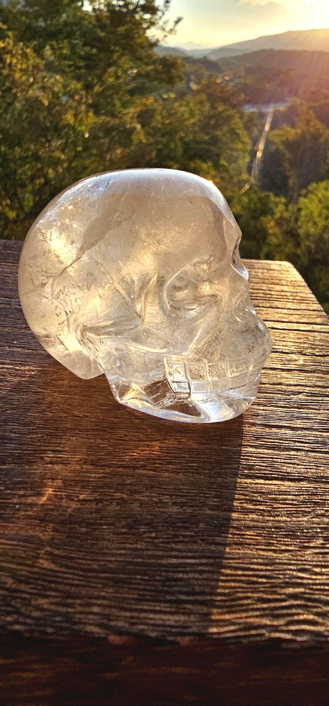 Skull Carving of Indonesian Clear Quartz. Hand Carved, One of a Kind ...