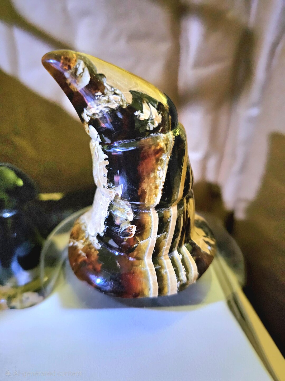 Sumatran Blue Amber Witch Hat Carving, Rare Crystal Specimen - Etsy