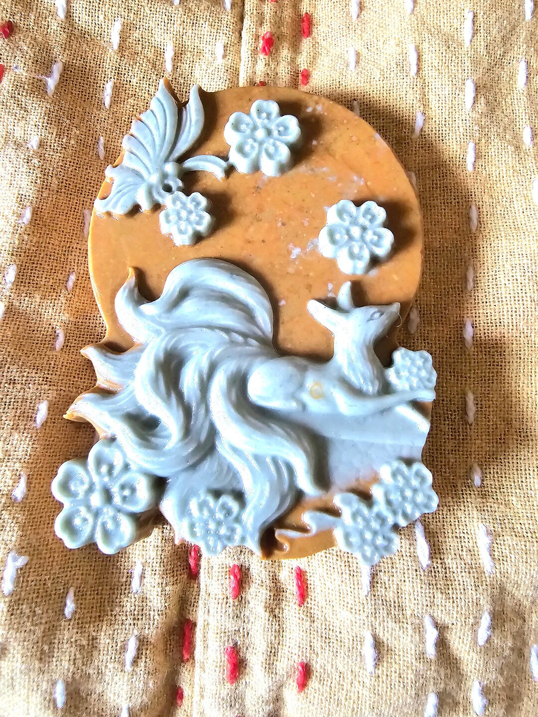 Two Toned Jade Nine Tailed Fox - Etsy