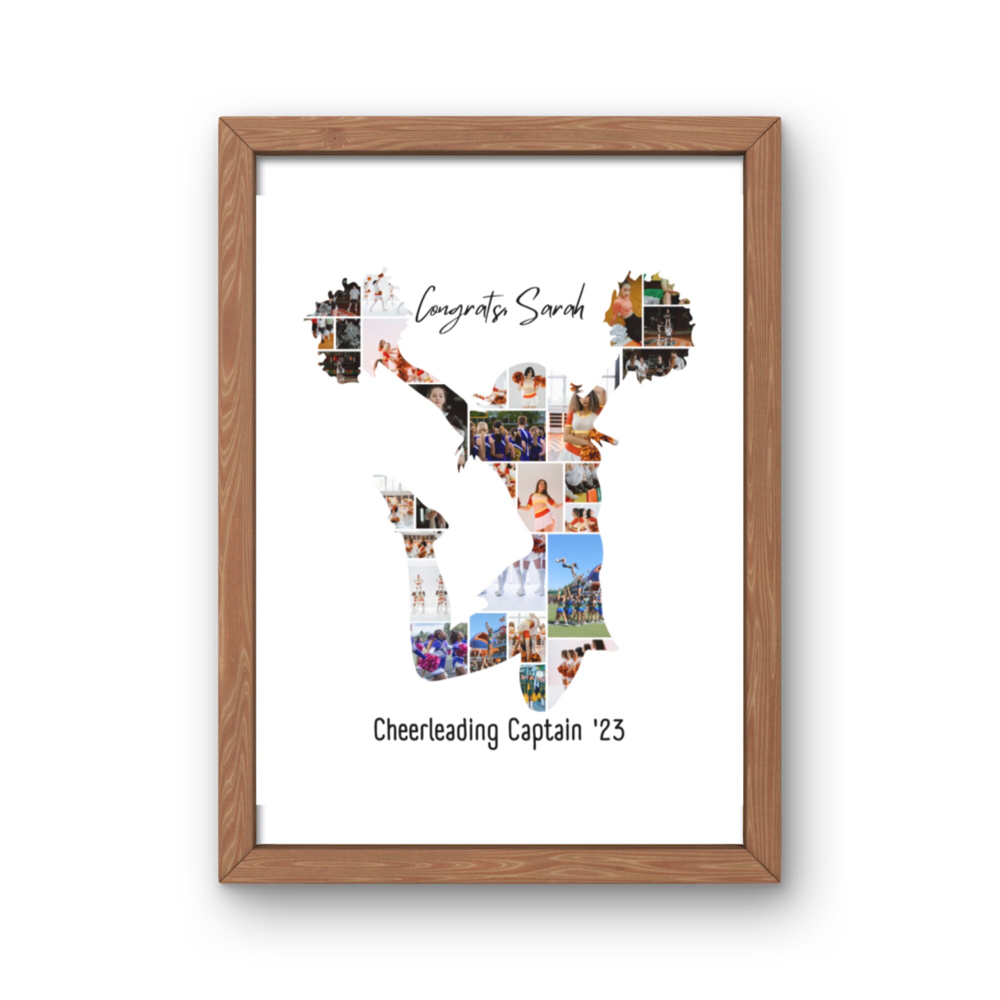EDITABLE Cheerleader Photo Collage, Cheerleader Captain Collage, Custom ...