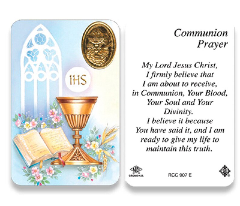 Communion Prayer Card - Etsy