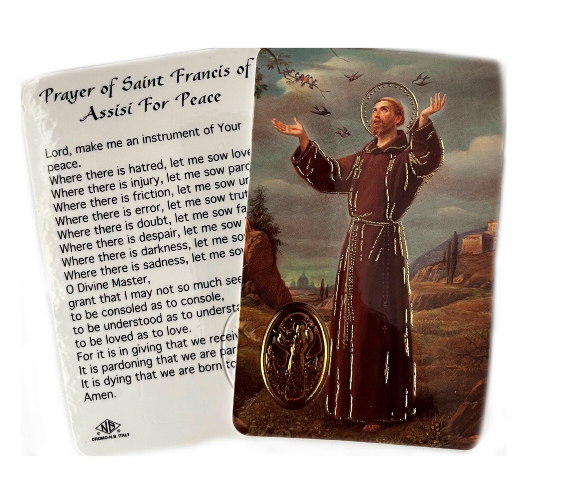 Prayer to Saint Francis of Assisi for Peace - Etsy