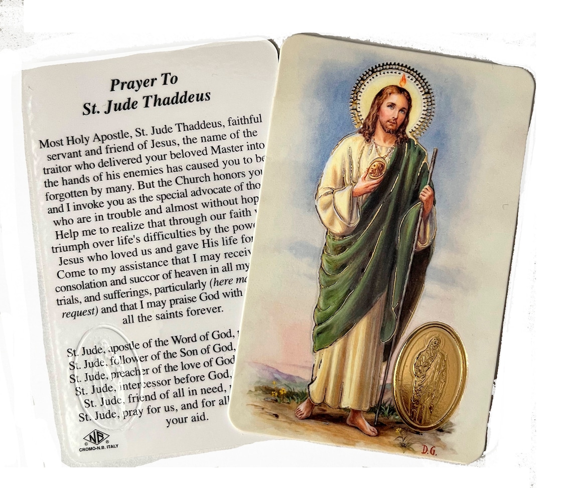 Prayer to Saint Jude Thaddeus Prayer Card - Etsy