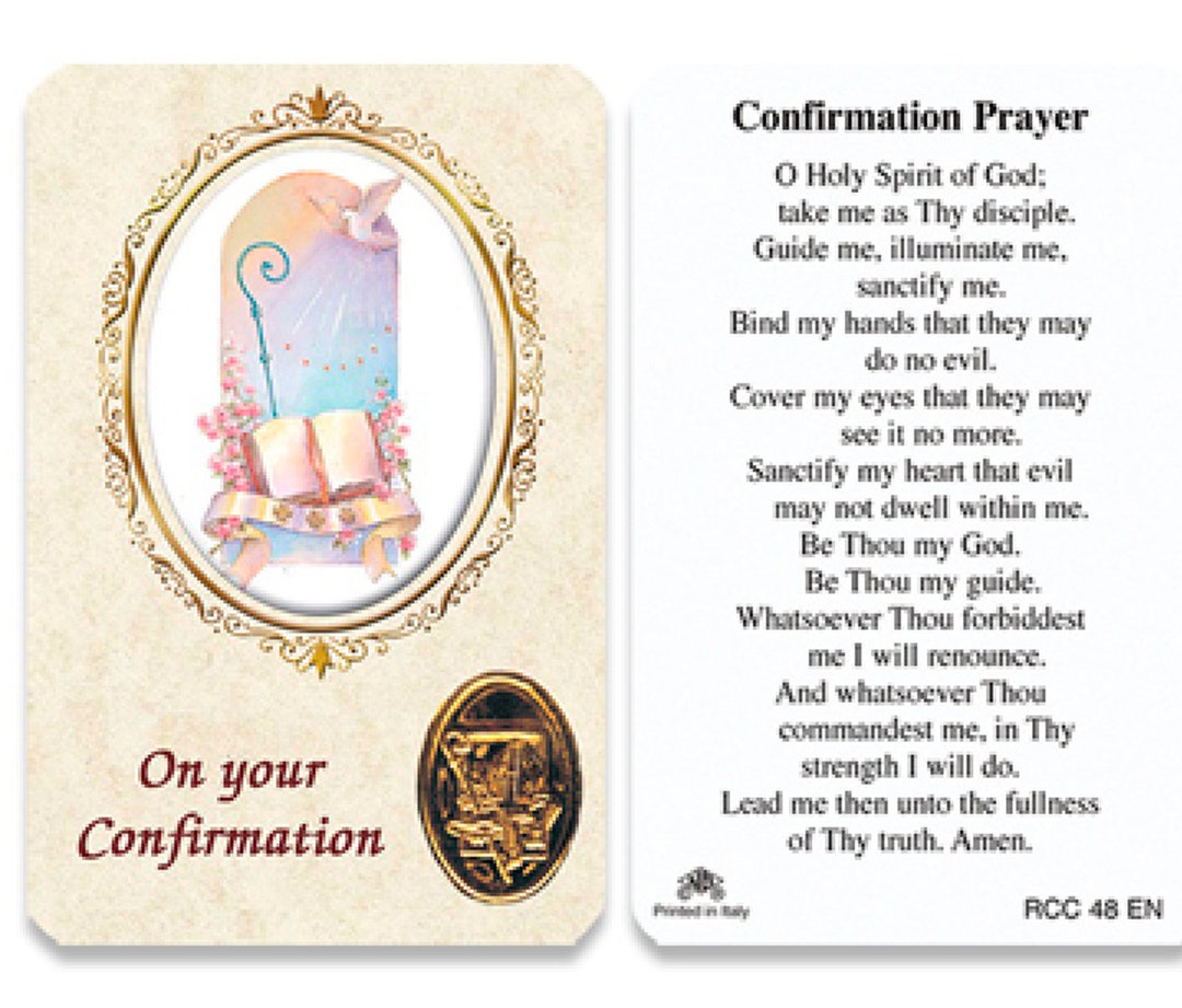 Confirmation Prayer Card - Etsy