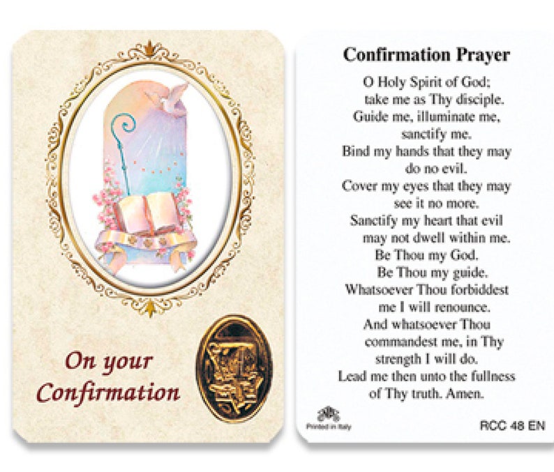 Confirmation Prayer Card - Etsy