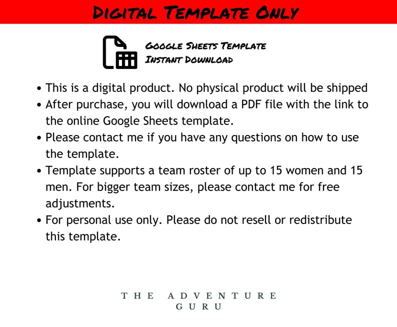 Dragon Boat Race Lineup Seating Roster Planning Template | Team Captain ...