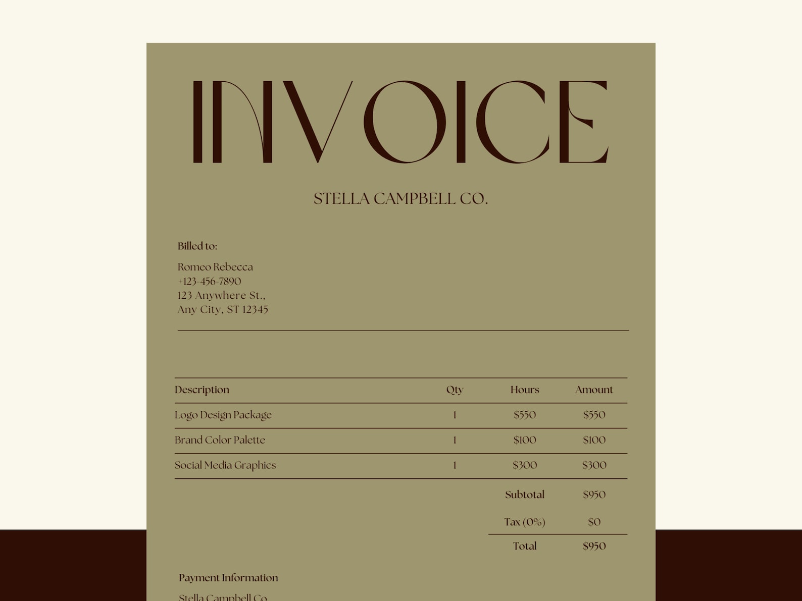 Neutral Minimalist Editable Invoice Receipt - Etsy