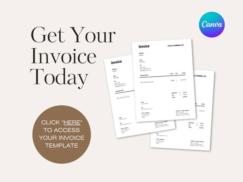 Minimalistic Invoice Template - Etsy