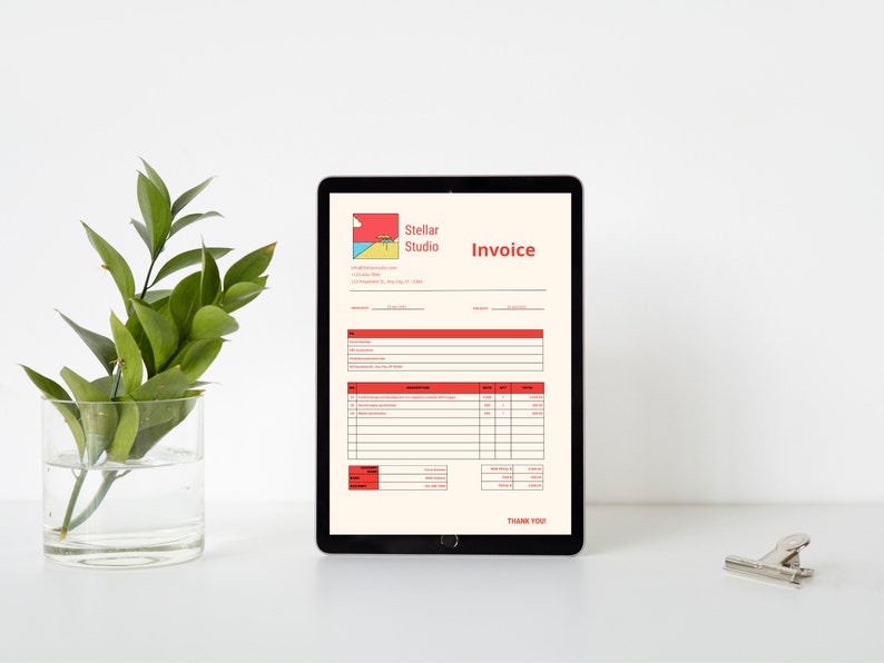 Detailed Creative & Customizable Invoice Template for Illustrators ...
