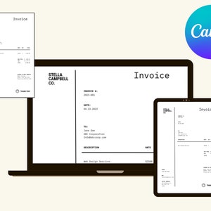 Minimalistic Fun Invoice Template - Etsy