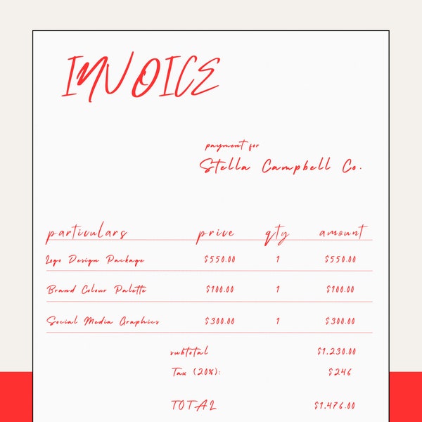 Handwritten Invoices - Etsy
