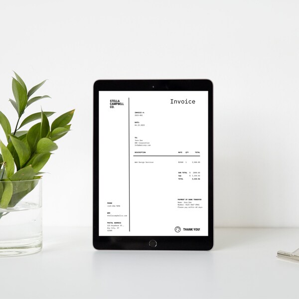 Invoice Template - Etsy