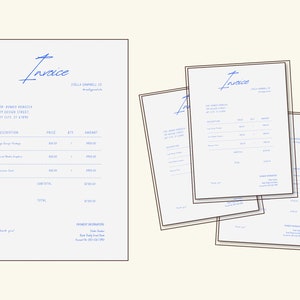 Handwritten Small Business Invoice Template for Bakers, Pastry Chefs ...