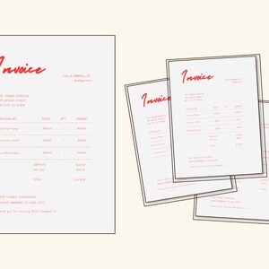 Modern Art Deco Freelancer Billing Invoice Template - Etsy
