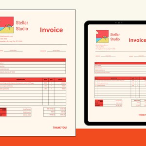 Detailed Creative & Customizable Invoice Template for Illustrators ...