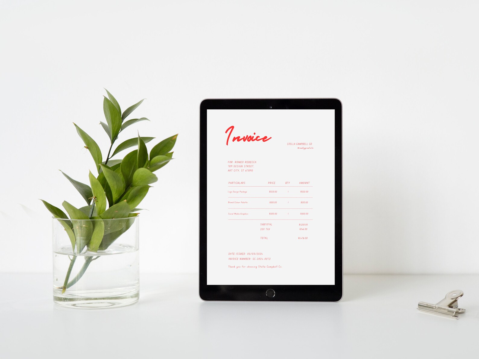 Modern Art Deco Freelancer Billing Invoice Template - Etsy