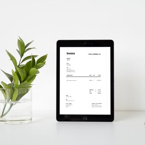 Minimalistic Invoice Template - Etsy