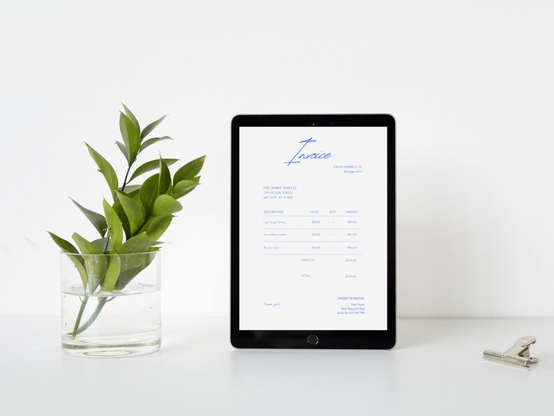 Handwritten Small Business Invoice Template for Bakers, Pastry Chefs ...