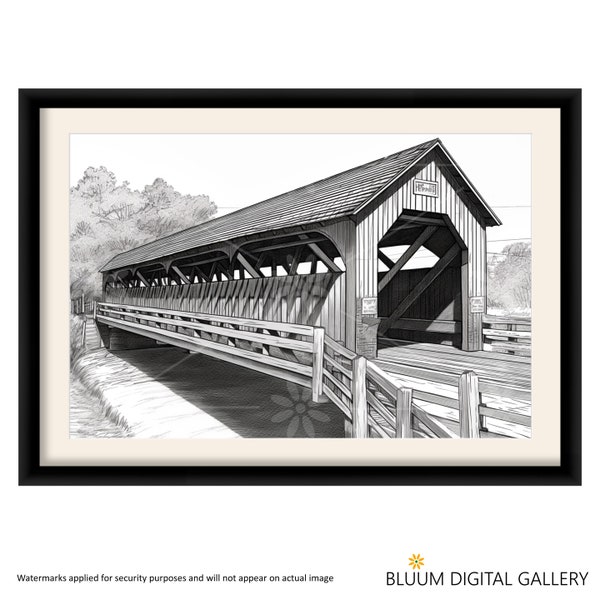 Covered Bridge - Etsy